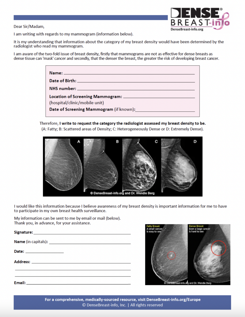 Breast Density Request Forms | DenseBreast-info, Inc.